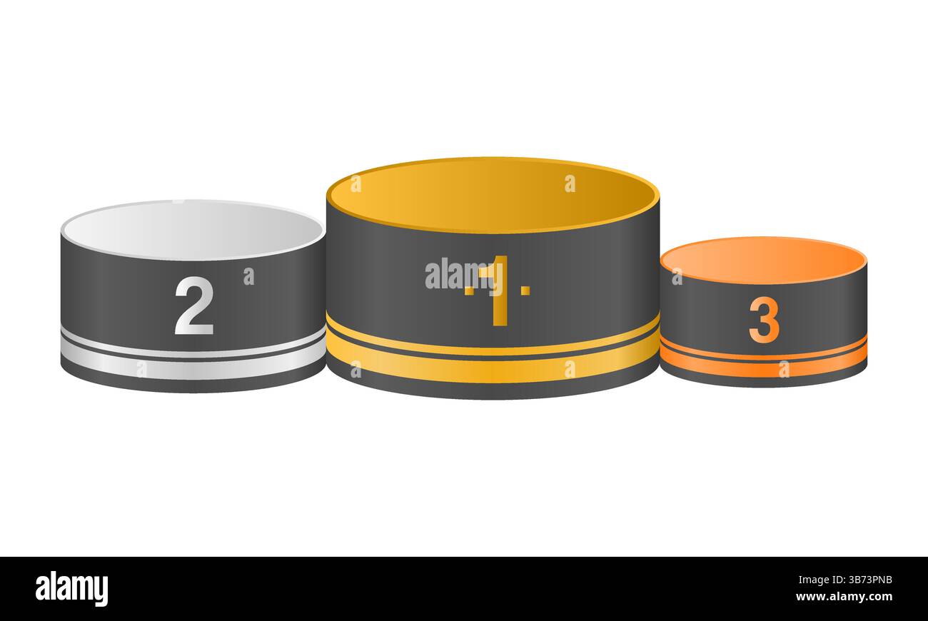 Champion Award Podium Vector on White Background. Elegant Award Podium ...