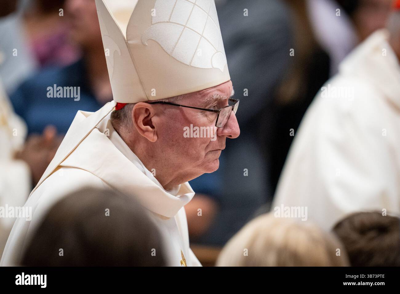 Vatican, Vatican. 04th May, 2025. Cardinal Pietro Parolin attends the ...