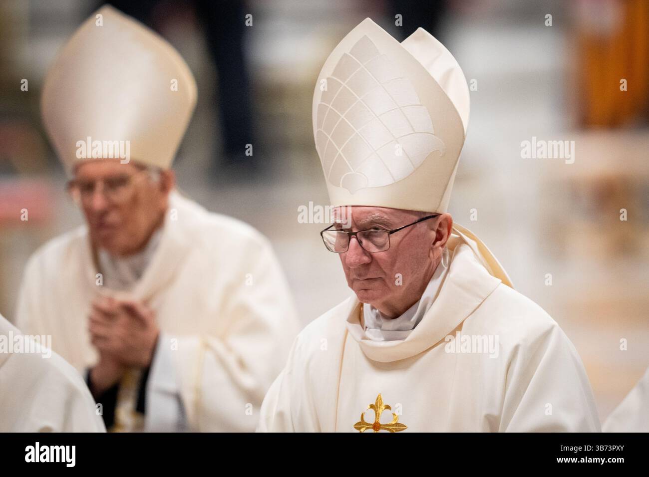 Vatican, Vatican. 04th May, 2025. Cardinal Pietro Parolin attends the ...