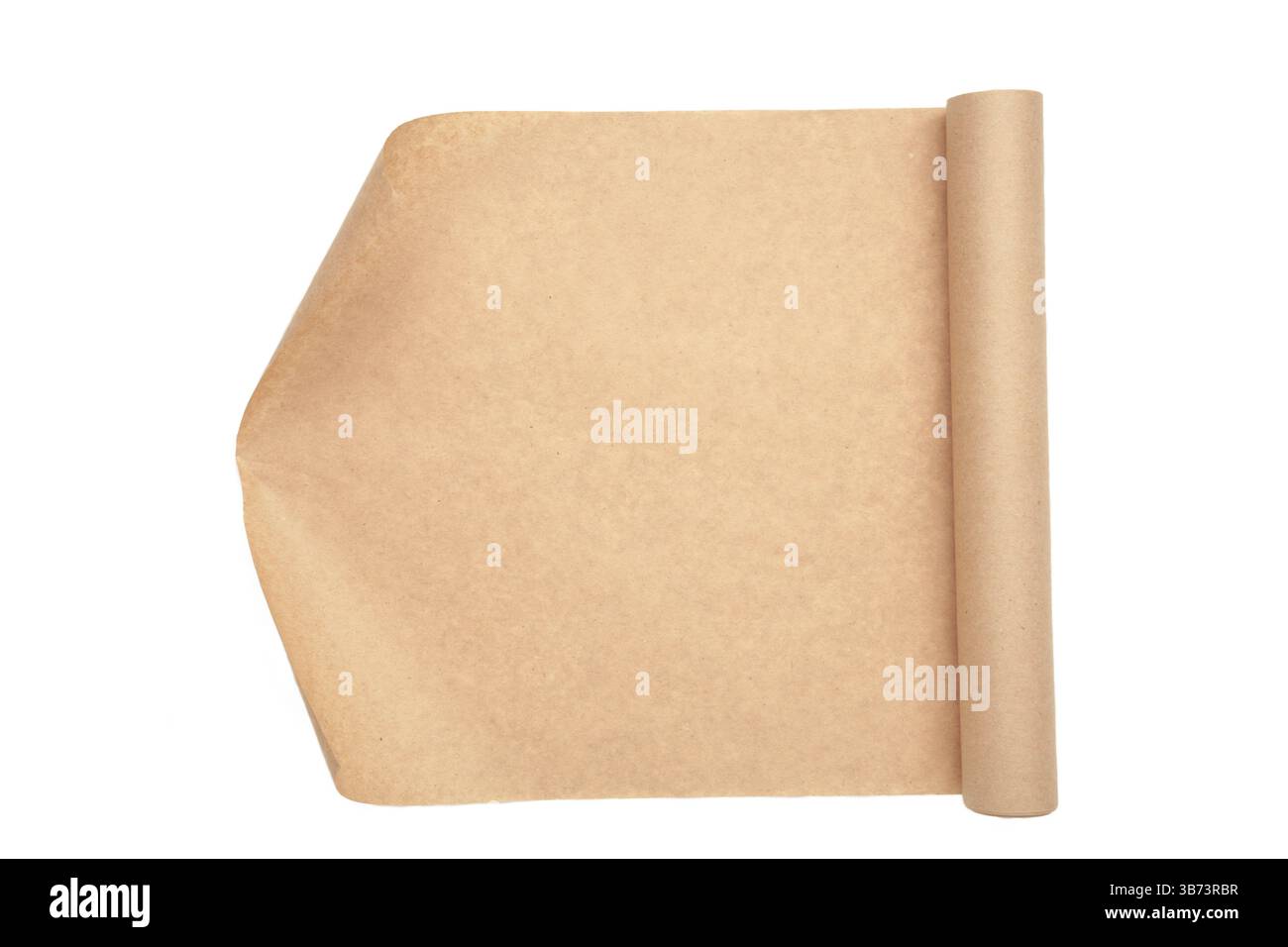 Sheet of baking paper isolated on white background. Top view Stock ...