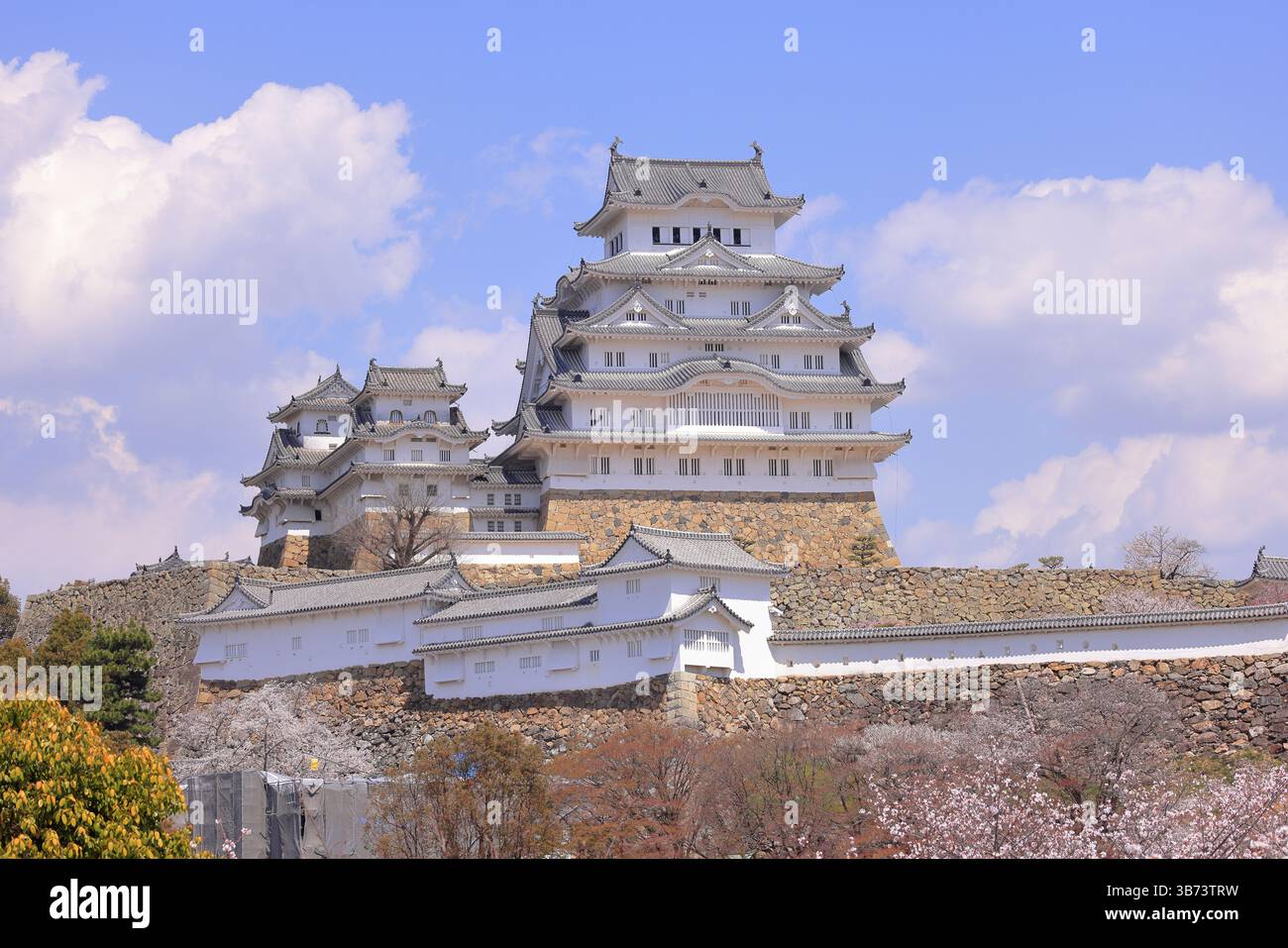 Himeji Castle with cherry blossoms an Iconic castle dated to 1333 at ...