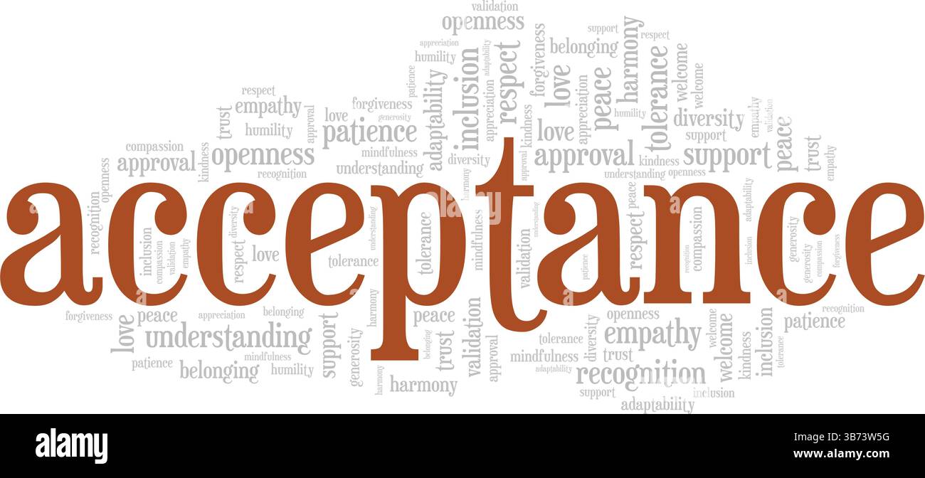 Acceptance word cloud conceptual design isolated on white background ...