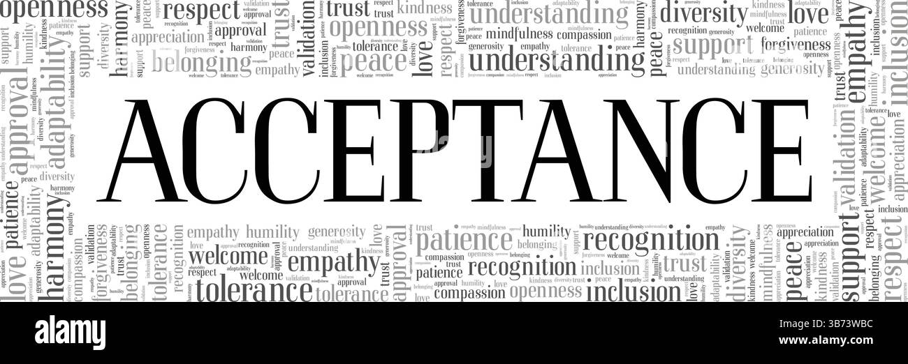 Acceptance word cloud conceptual design isolated on white background ...