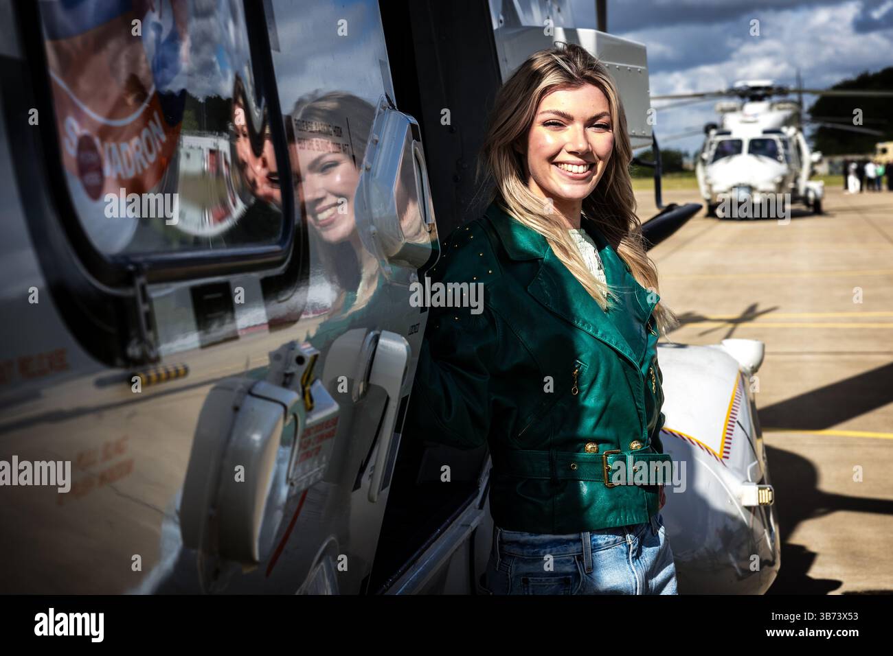 GILZE-RIJEN - Ambassador of Freedom Hannah Mae at Gilze-Rijen Air Base. Ambassadors travel by ...