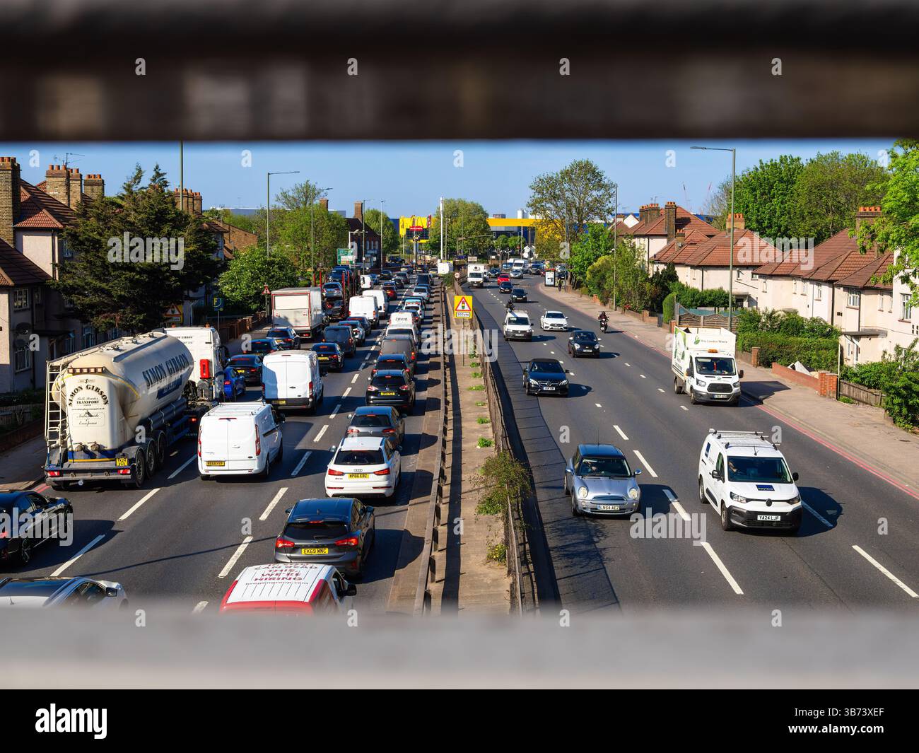 London, United Kingdom - April 28, 2025: Urban highway in London with ...