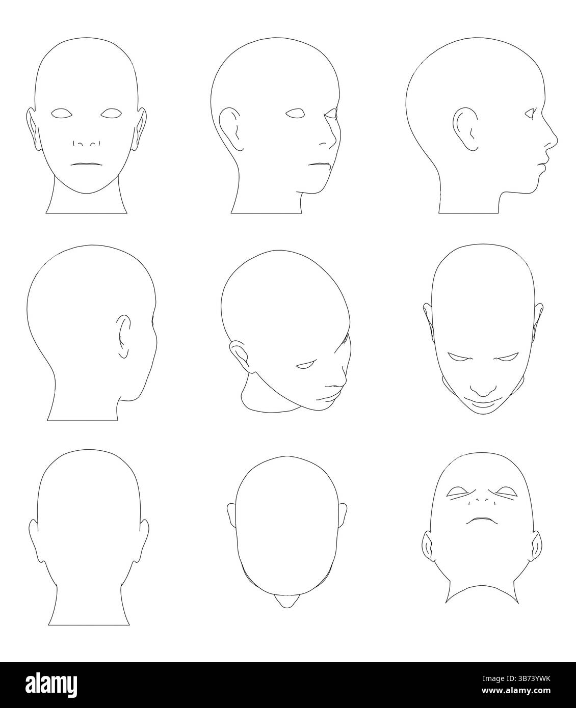The head drawings are all of the same shape, they have same expressions Stock Vector Image & Art ...