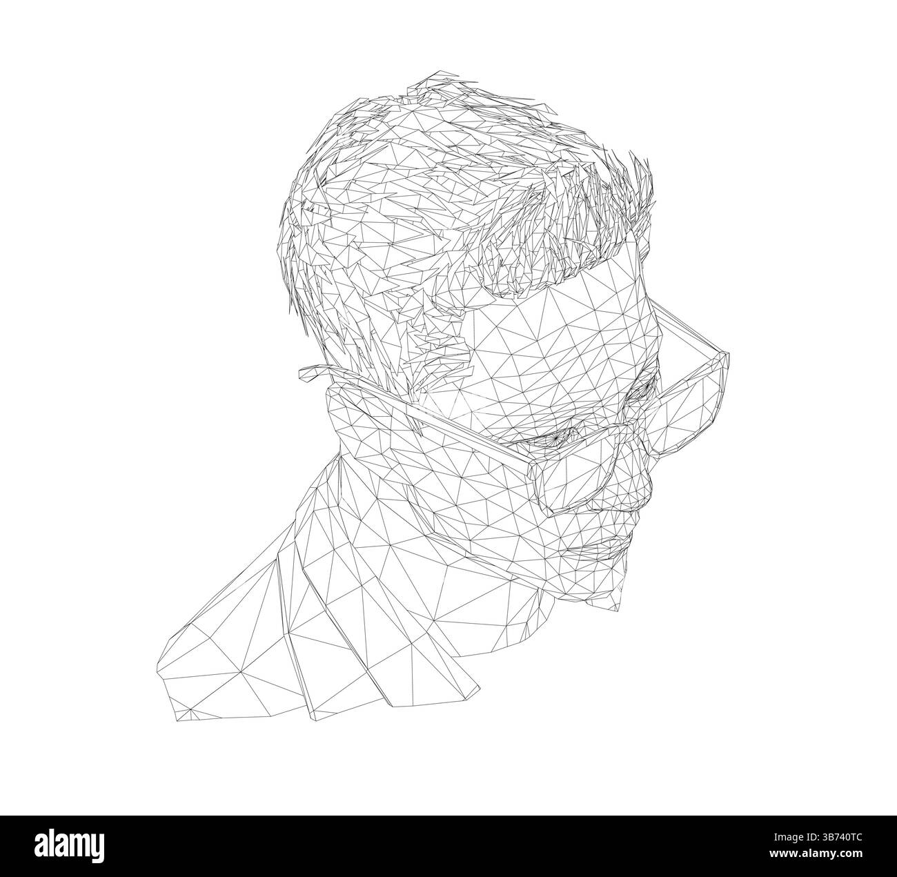 Portrait black man wearing Stock Vector Images - Alamy