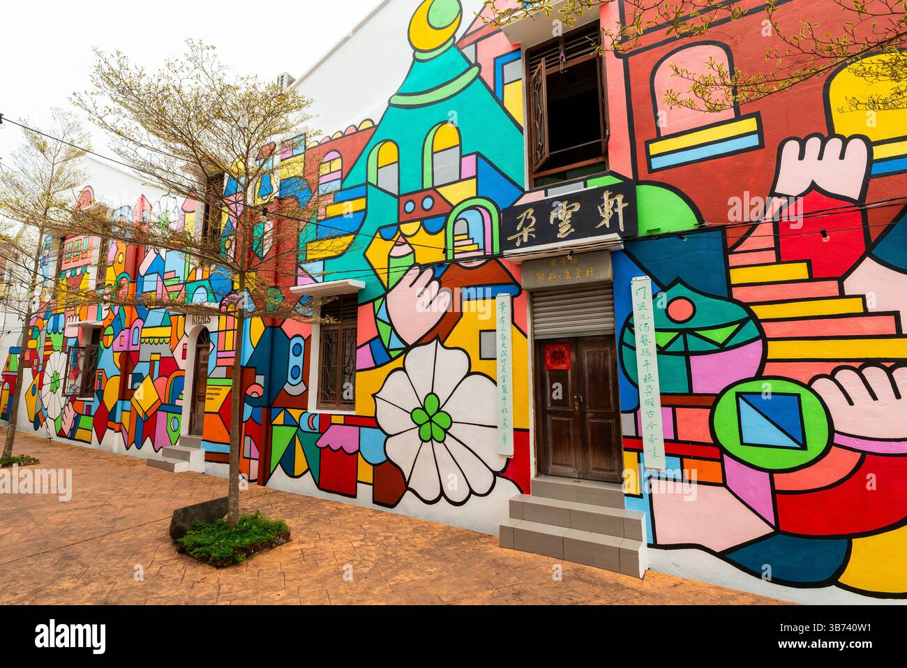 Melaka's amazing street art Murals, Malacca old town, Malaysia Stock ...