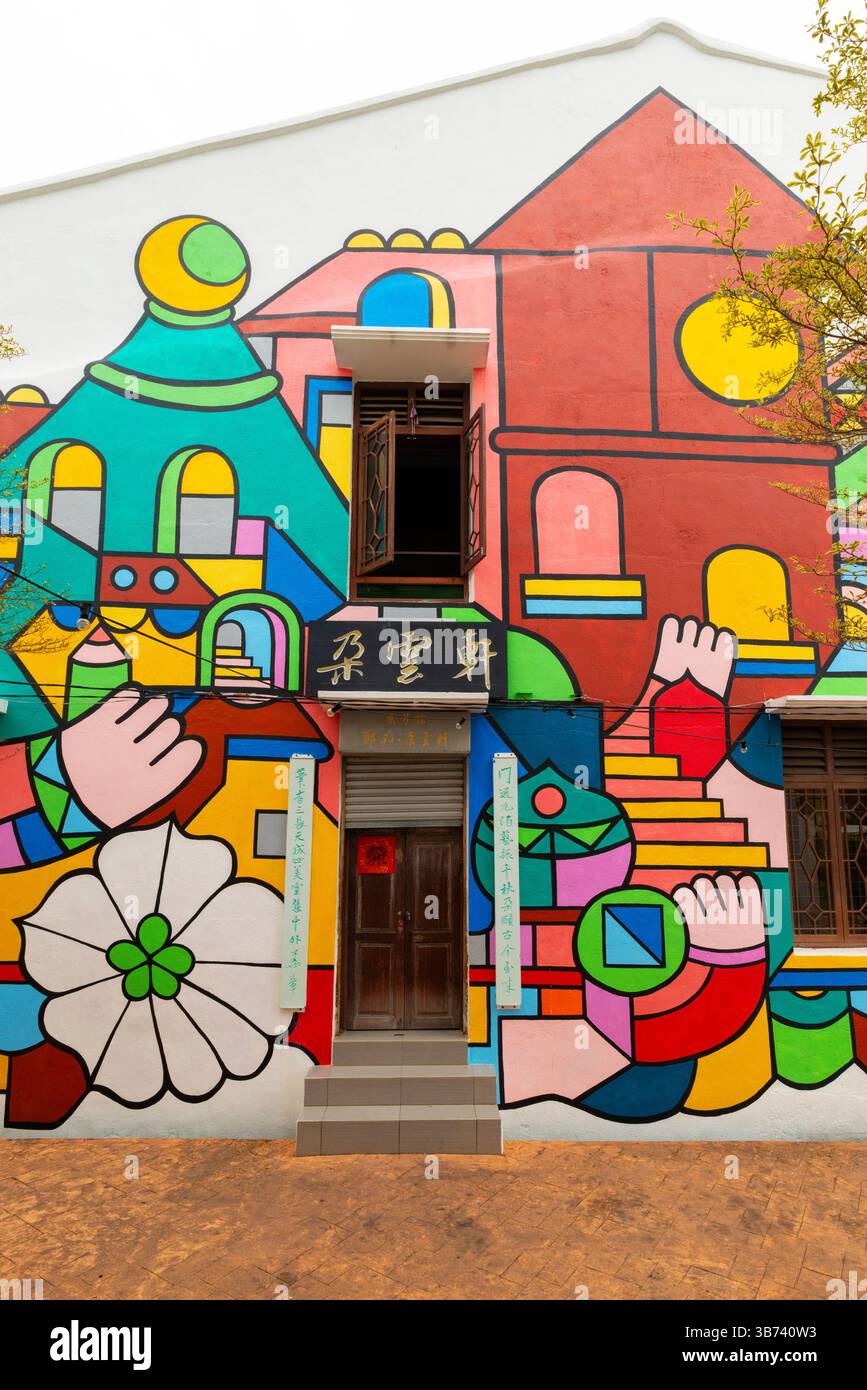 Melaka's amazing street art Murals, Malacca old town, Malaysia Stock ...