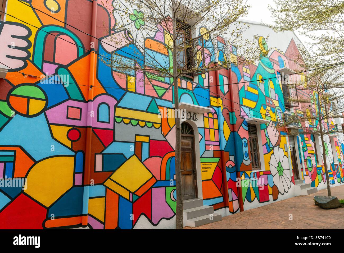 Melaka's amazing street art Murals, Malacca old town, Malaysia Stock ...