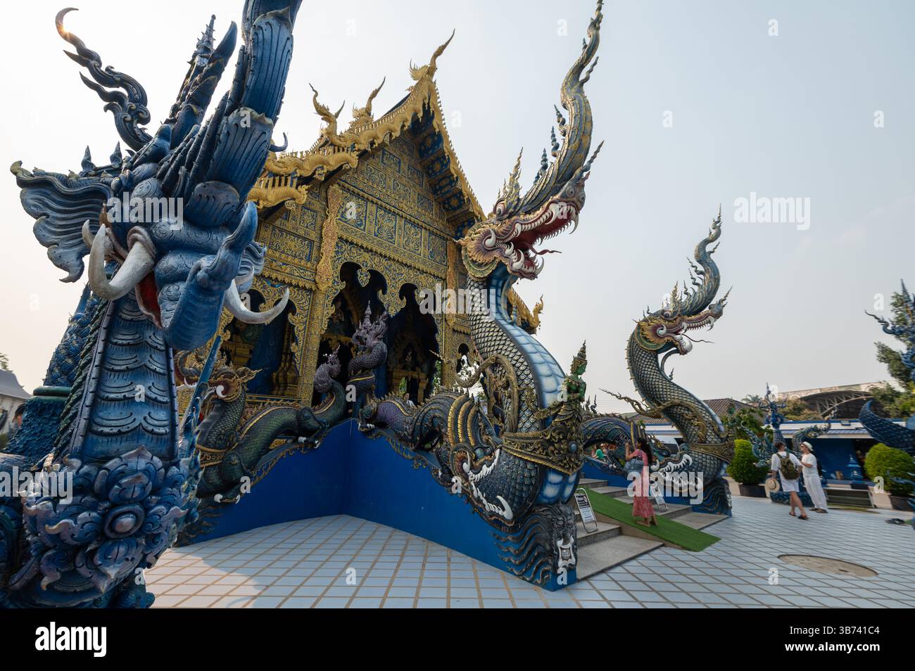 Wat Rong Seur Ten or Blue Temple, is a modern Buddhist temple in Chiang ...