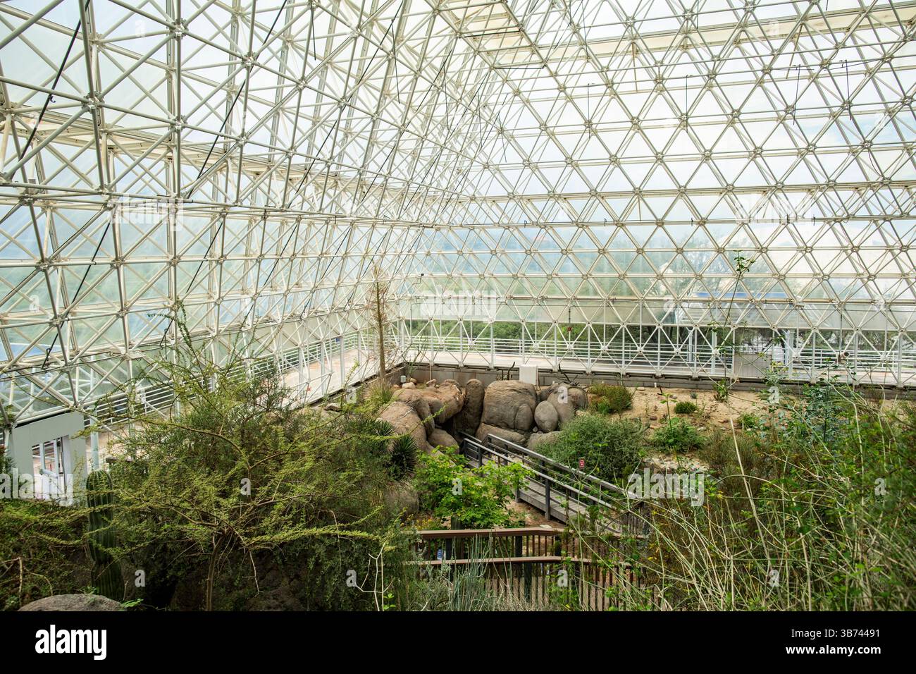 Inside Biosphere 2 greenhouse structure Stock Photo - Alamy