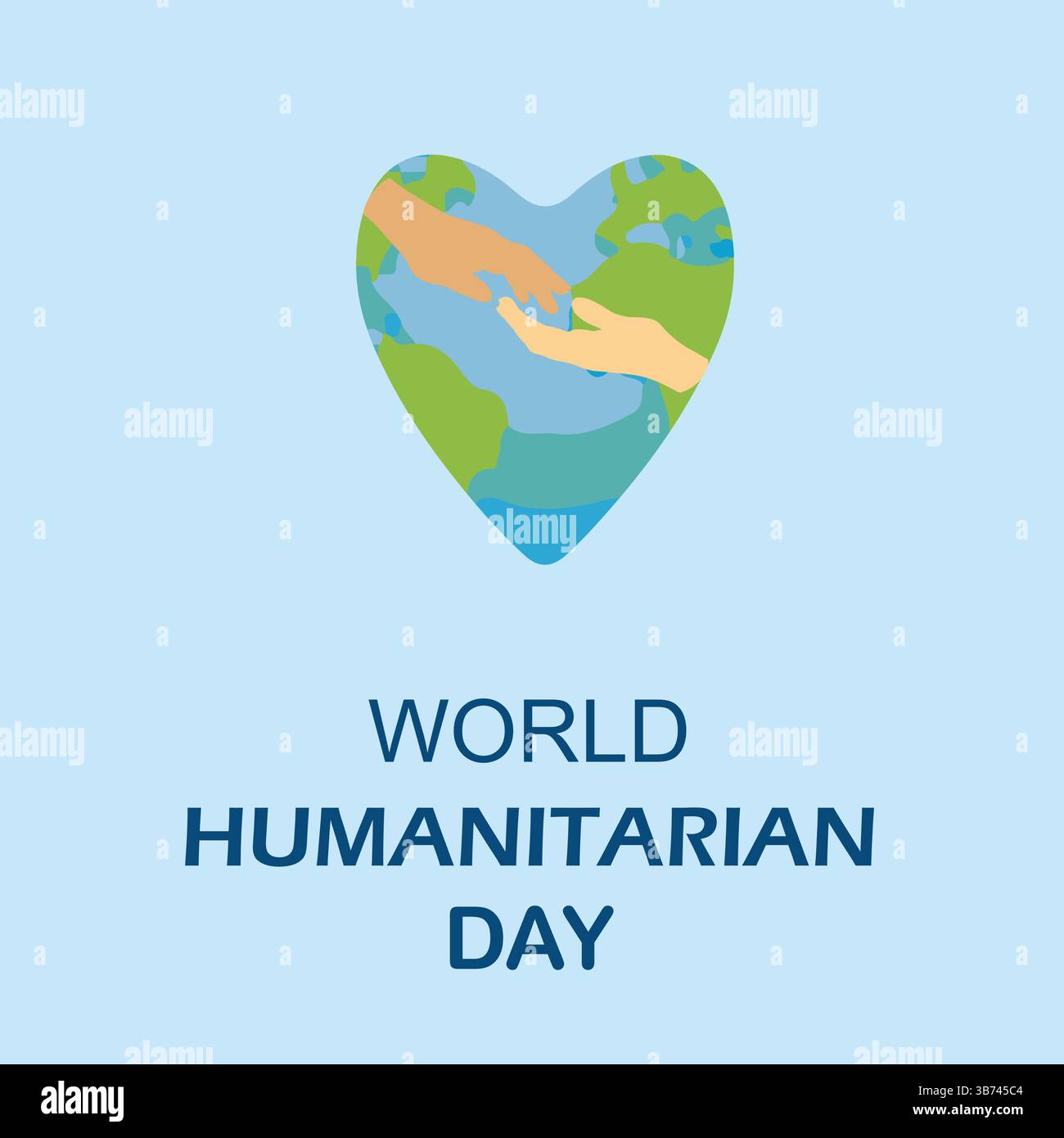 World Humanitarian Day Creative Concept Isolated on Blue Background for ...
