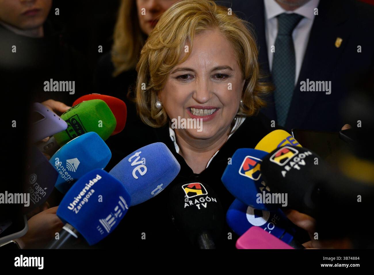 The new president of the University of Zaragoza, Rosa Bolea, during her ...