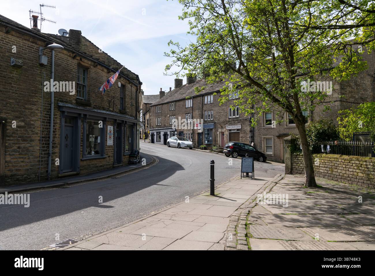 Village scene at Hayfield, Derbyshire, England Stock Photo - Alamy