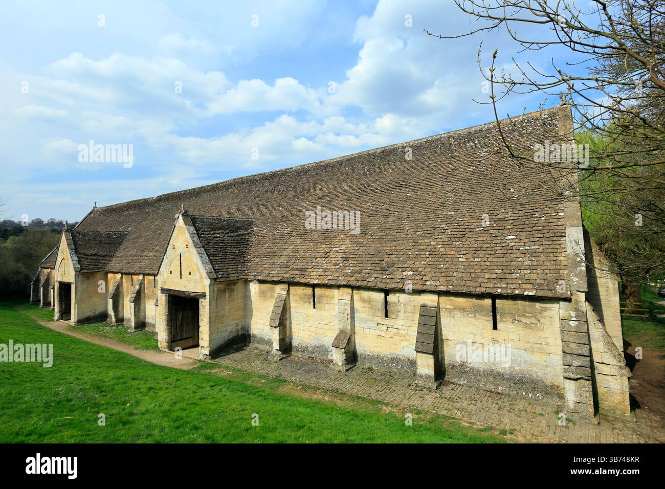 The medieval Tithe barn, Barton Grange, Bradofrd on Avon, Wiltshire ...