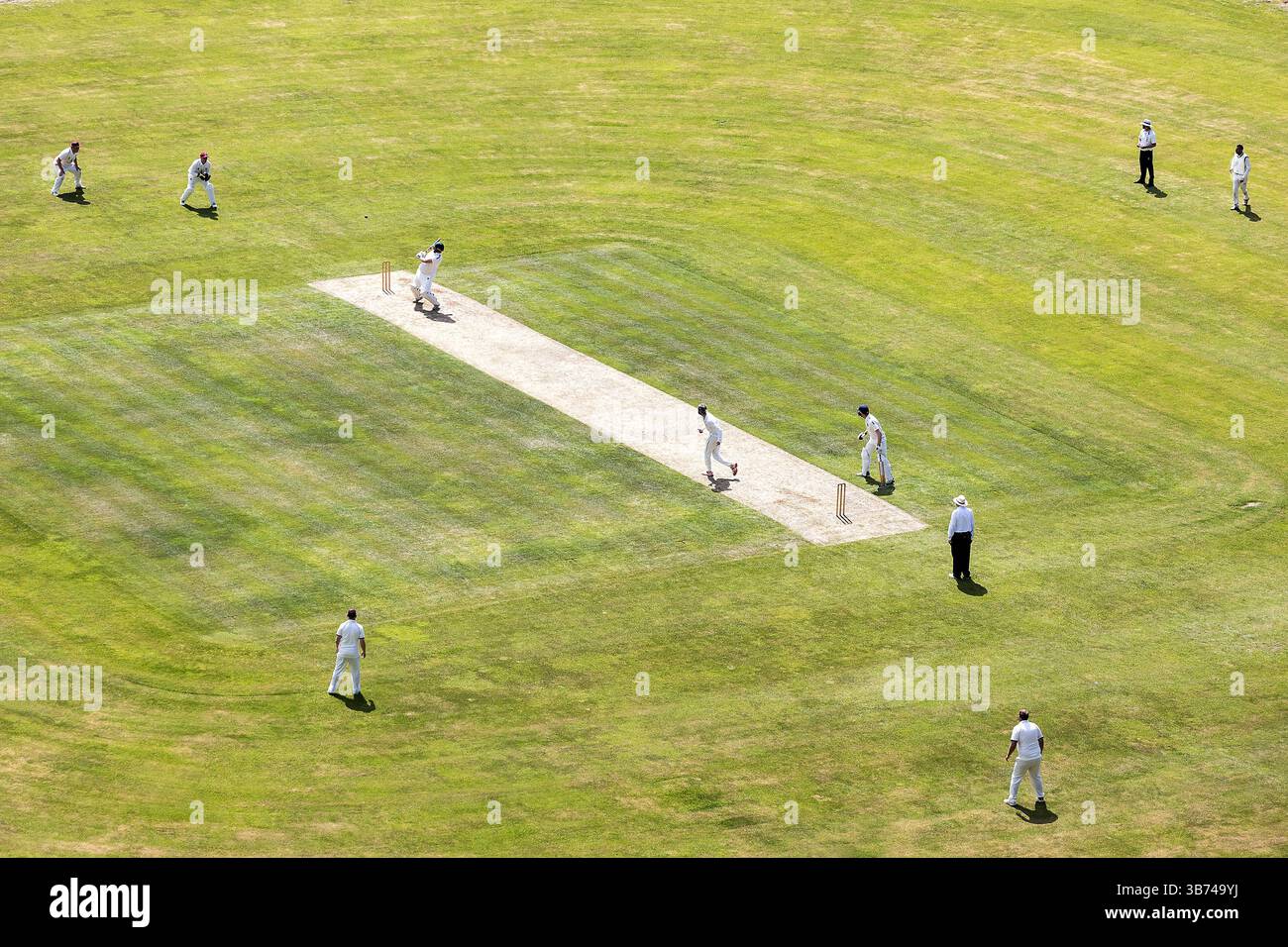 Lynton, UK. 04th May 2025 Howzat, for a majestic place to play cricket ...
