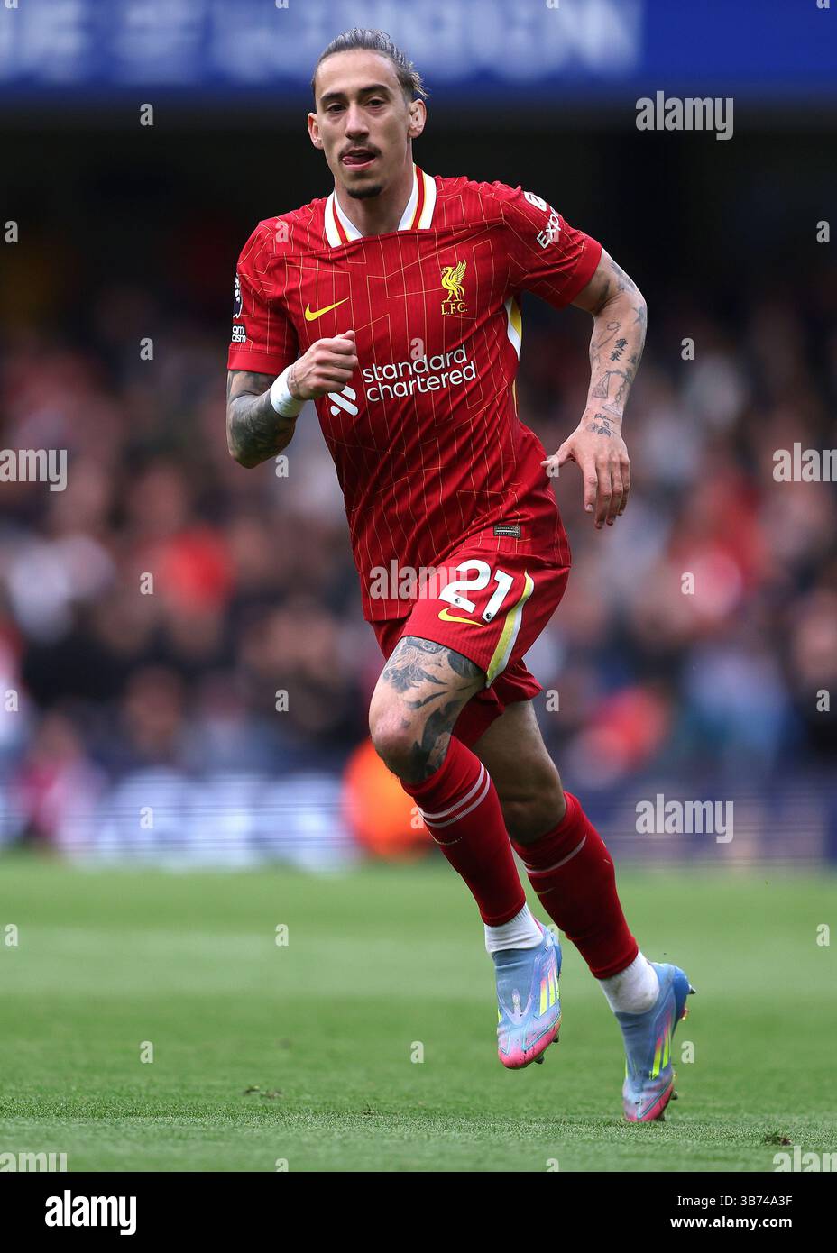 London, UK. 4th May, 2025. Kostas Tsimikas of Liverpool during the ...