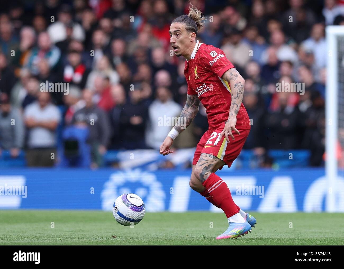 London, UK. 4th May, 2025. Kostas Tsimikas of Liverpool during the ...