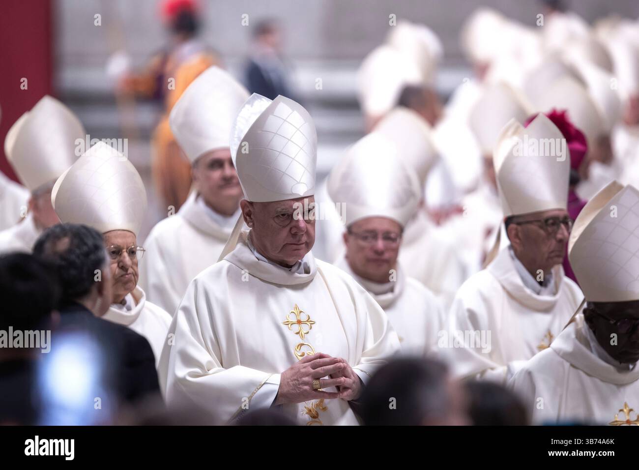 Cardinal Gerhard Ludwig Müller attends mass on the ninth day of the ...