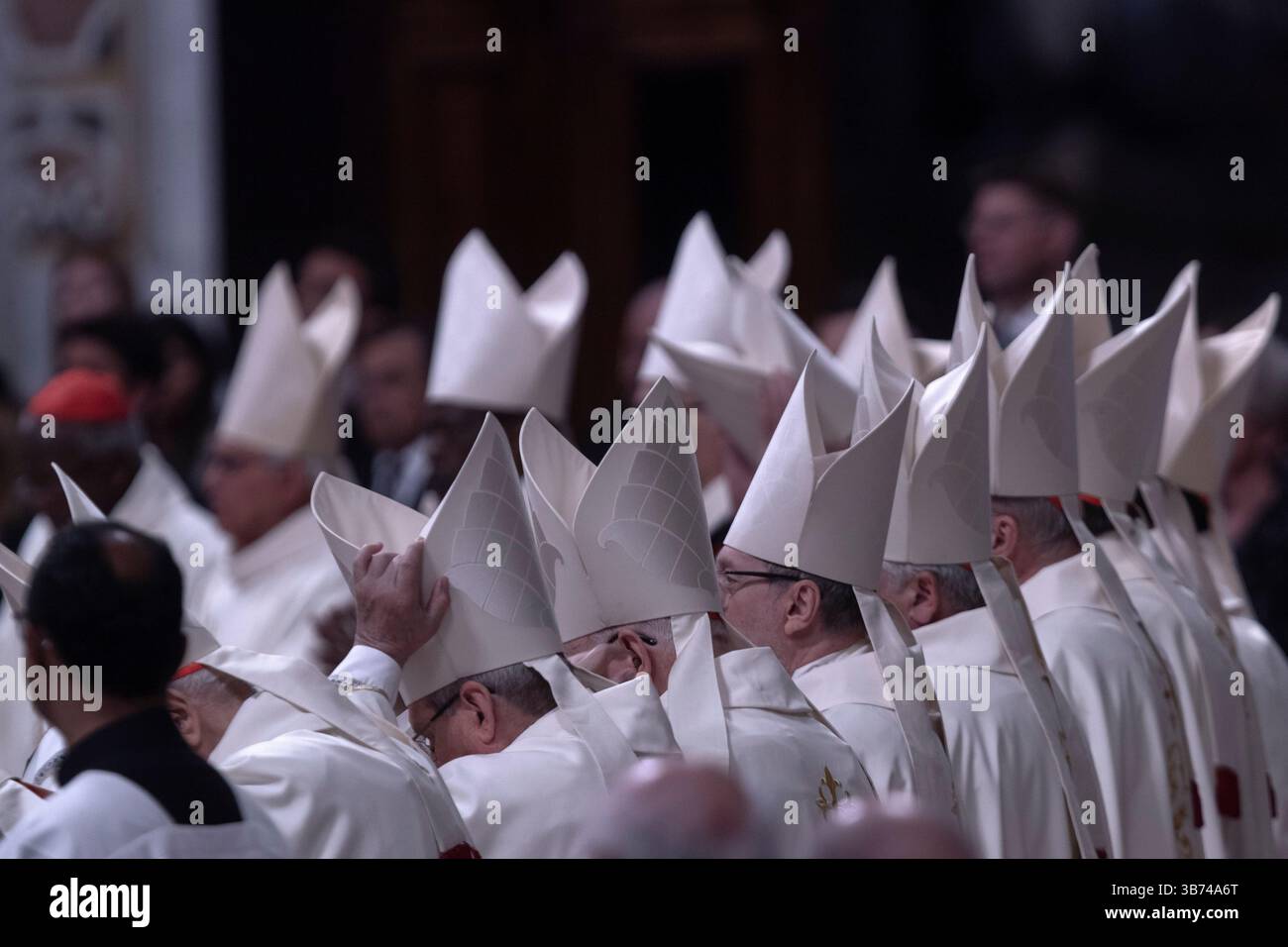 Cardinals attend mass on the ninth day of the "Novendiali," nine days ...