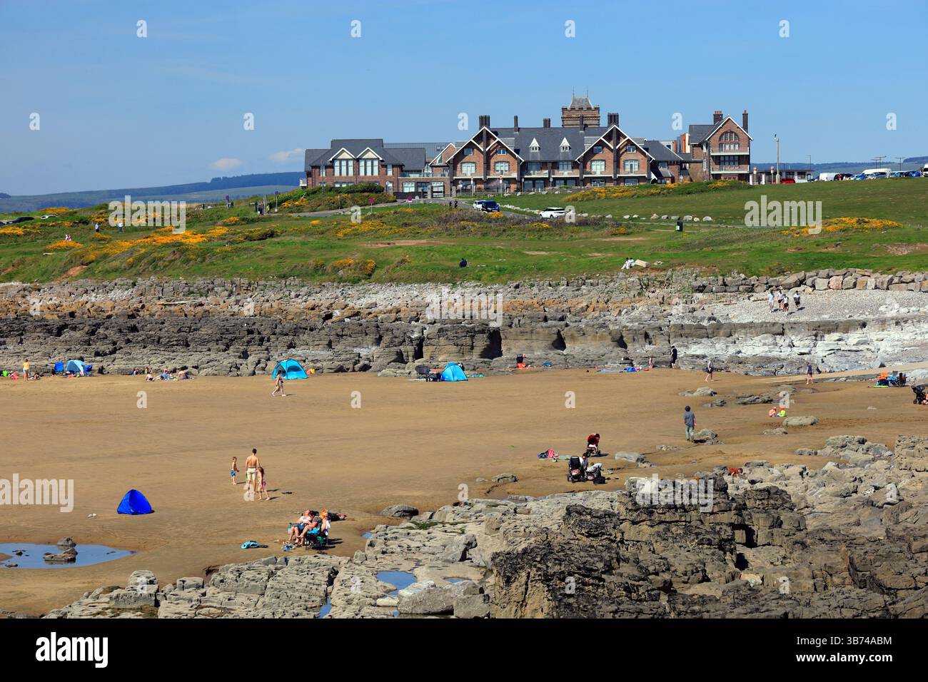 Rest Bay and Royal Porthcawl Golf Club, Porthcawl, South Wales, UK ...