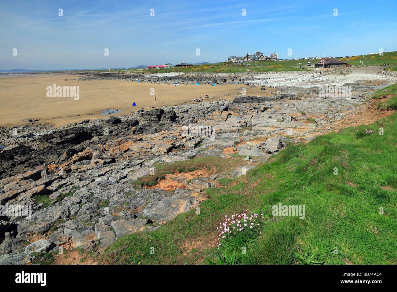 Rest Bay and Royal Porthcawl Golf Club, Porthcawl, South Wales, UK ...