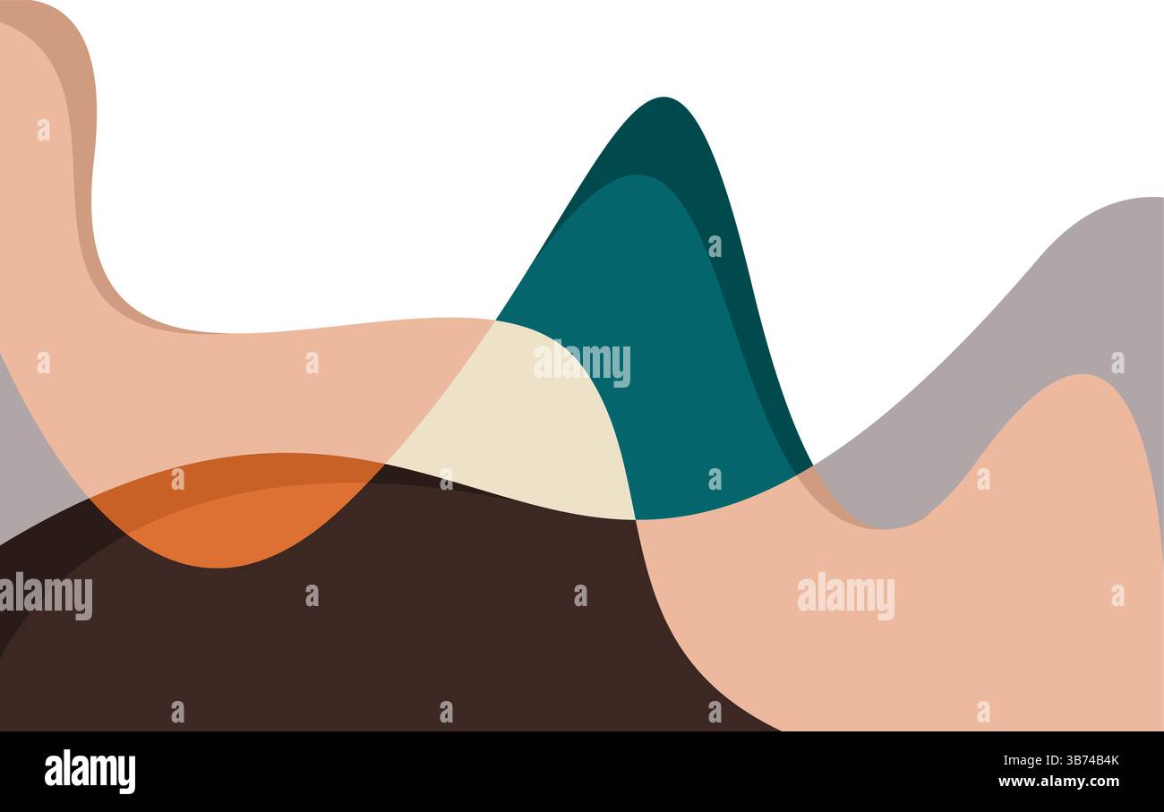 Abstract landscape poster vector. Nature Mountain wall decor ...