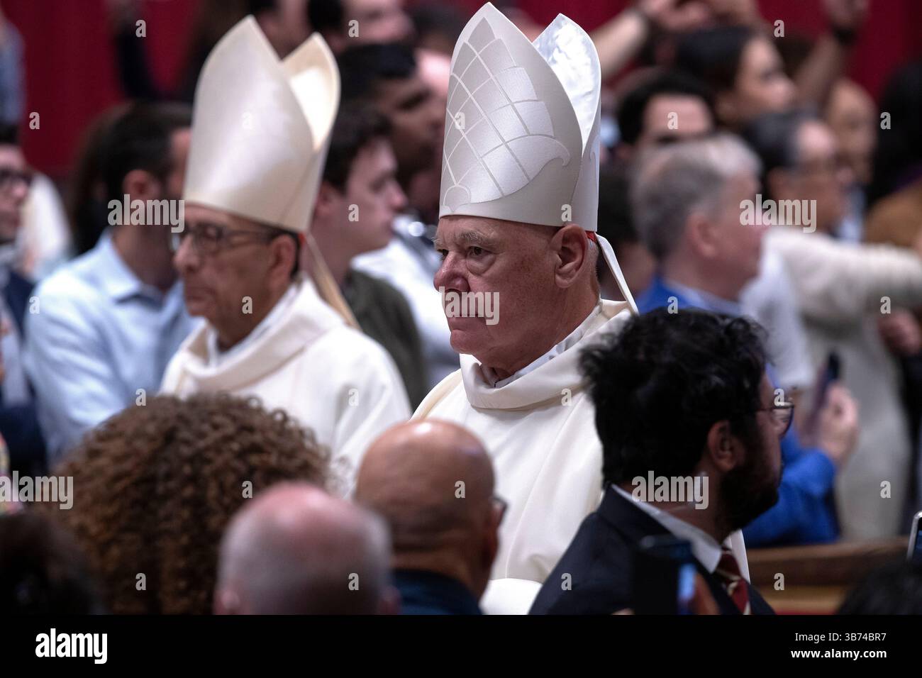 Cardinal Gerhard Ludwig Müller arrives for a mass on the ninth day of ...