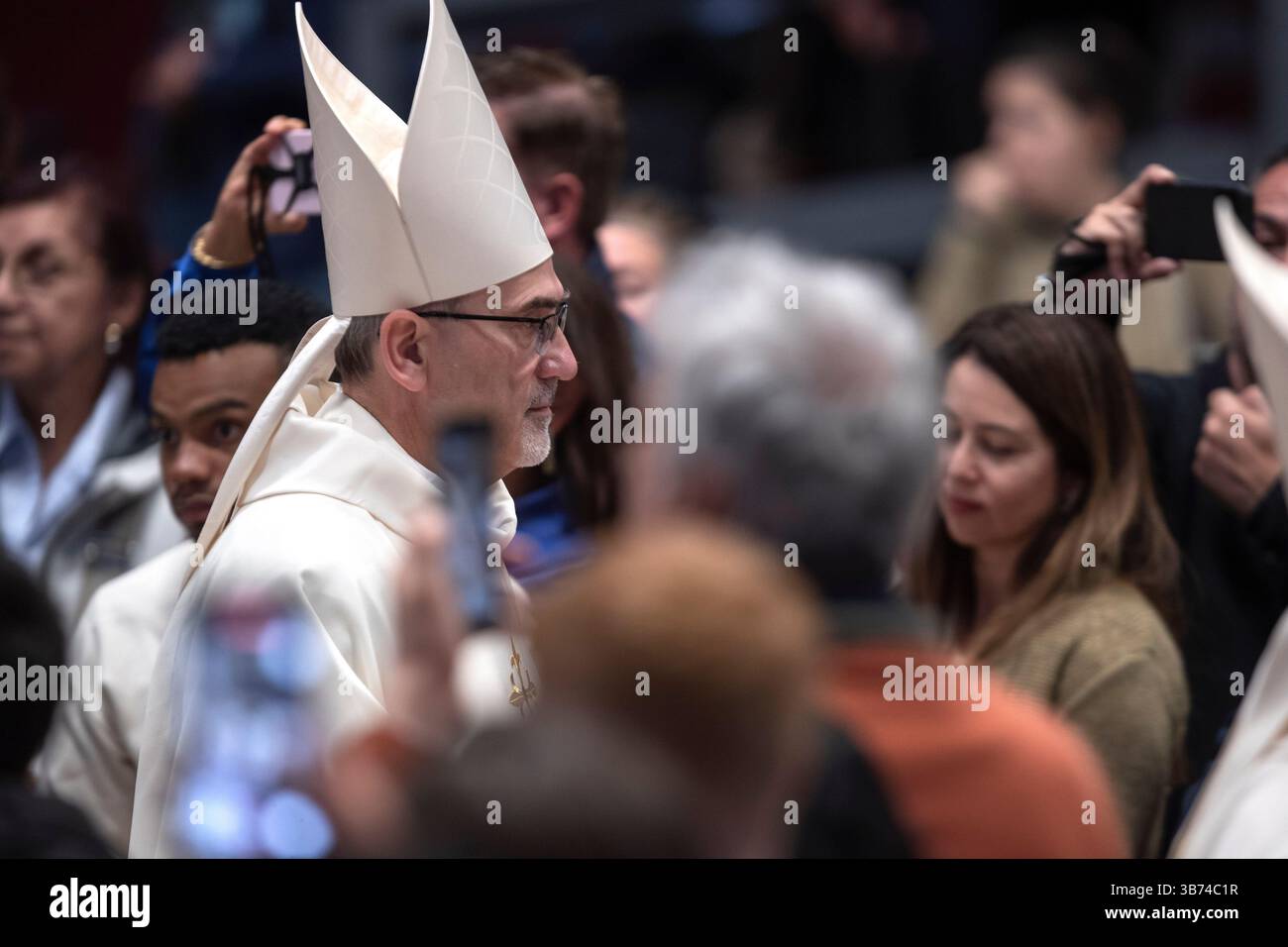Cardinal Pierbattista Pizzaballa attends mass on the ninth day of the ...