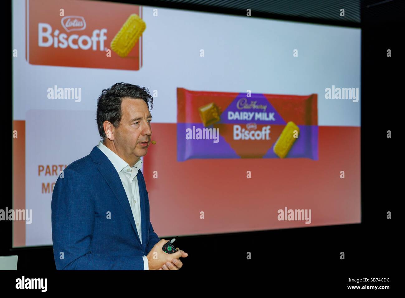 Lembeke, Belgium. 05th May, 2025. Lotus Bakeries CEO Jan Boone pictured ...