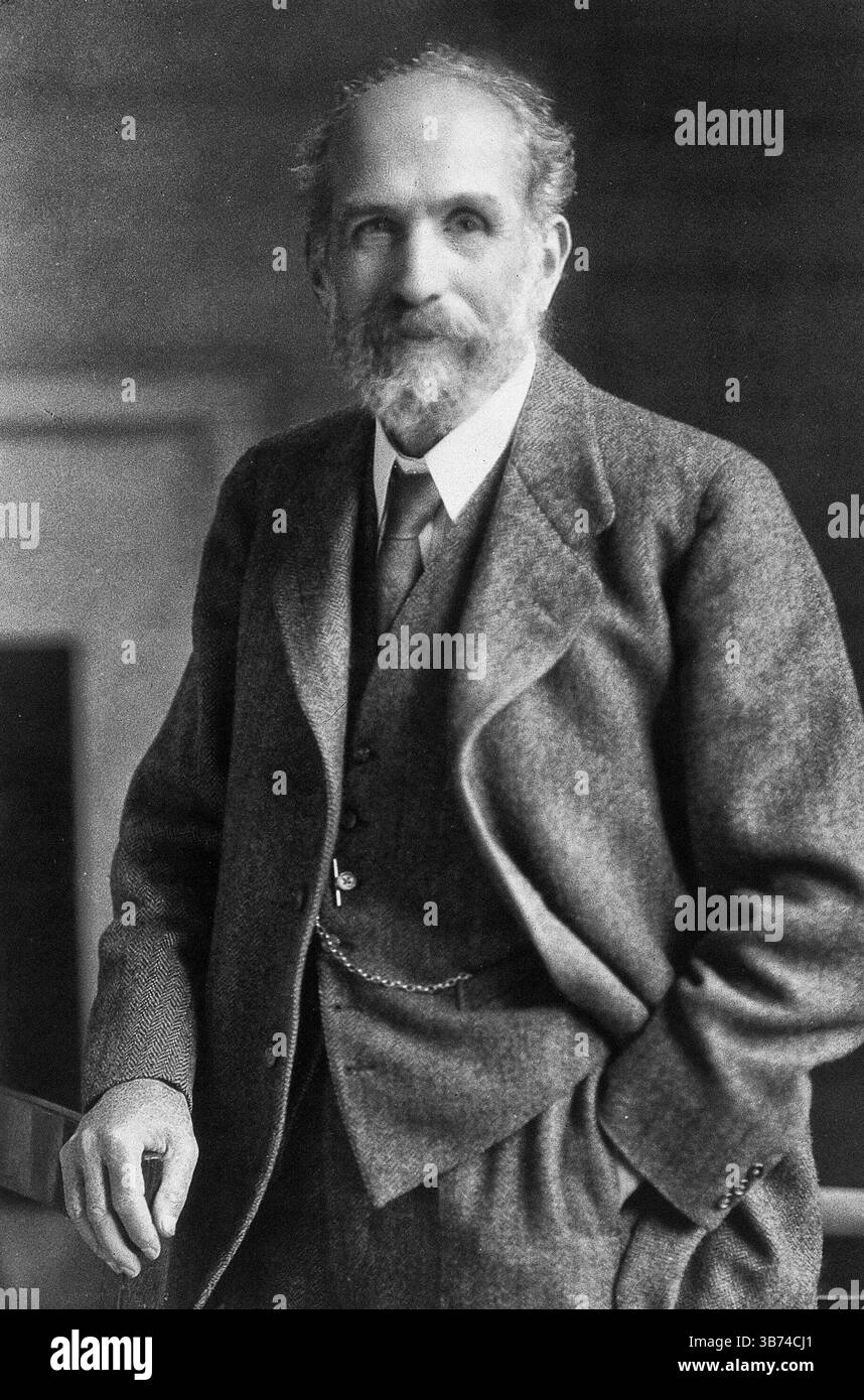 Arthur Schuster, standing, facing forwards. Photograph, c. 1920. Sir ...