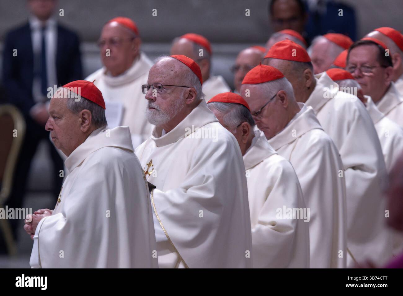 Cardinals Oscar Cantoni and Sean Patrick O'Malley attend mass on the ...