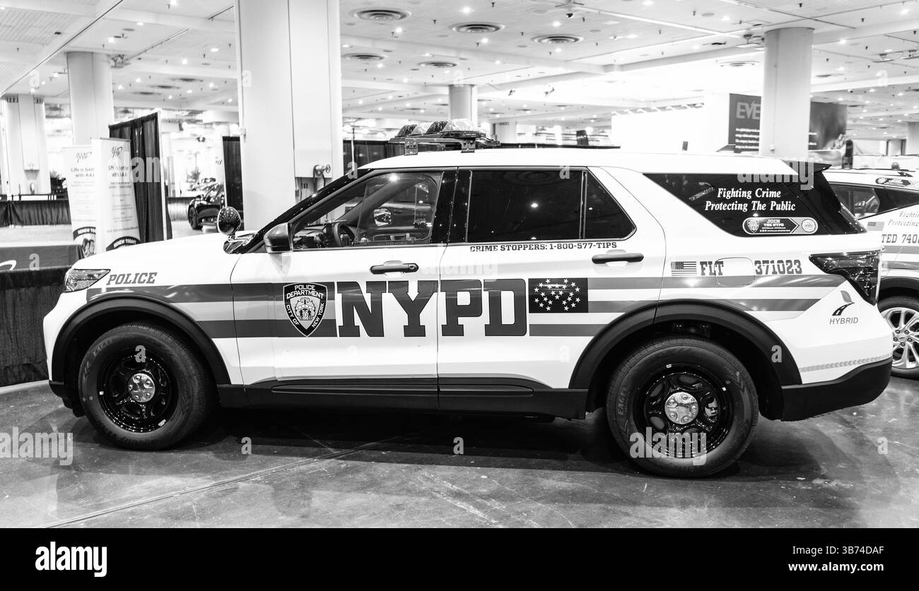 New York City, USA - March 27, 2024: 2020 Ford Explorer Police ...
