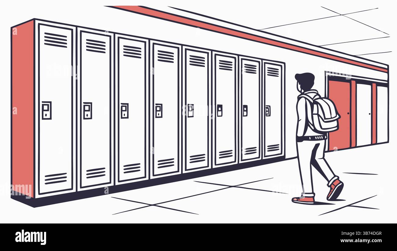 School uniform corridor Cut Out Stock Images & Pictures - Alamy