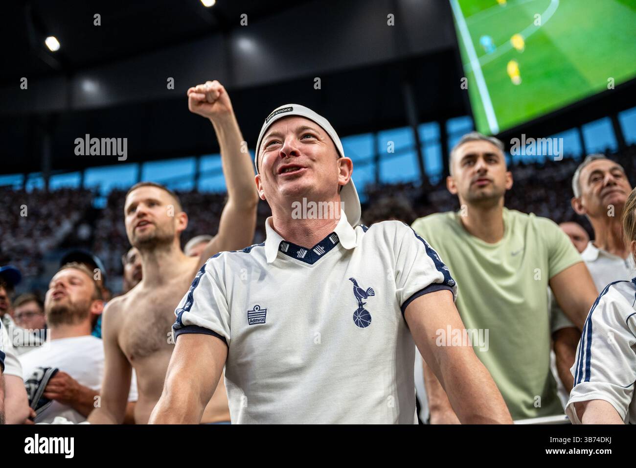 London, England. 01st, May 2025. Spurs fans seen on the stands at the ...