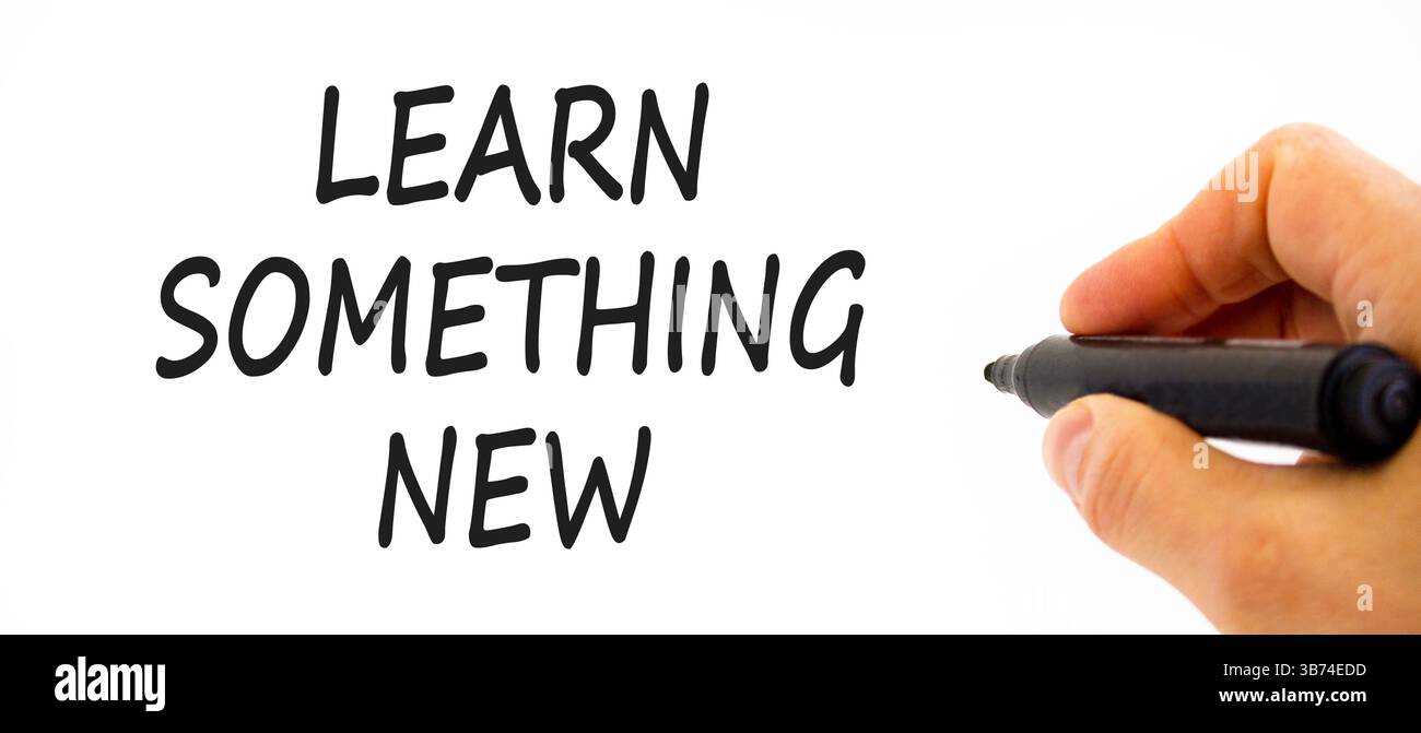 Learn something new symbol. Concept words Learn something new on ...