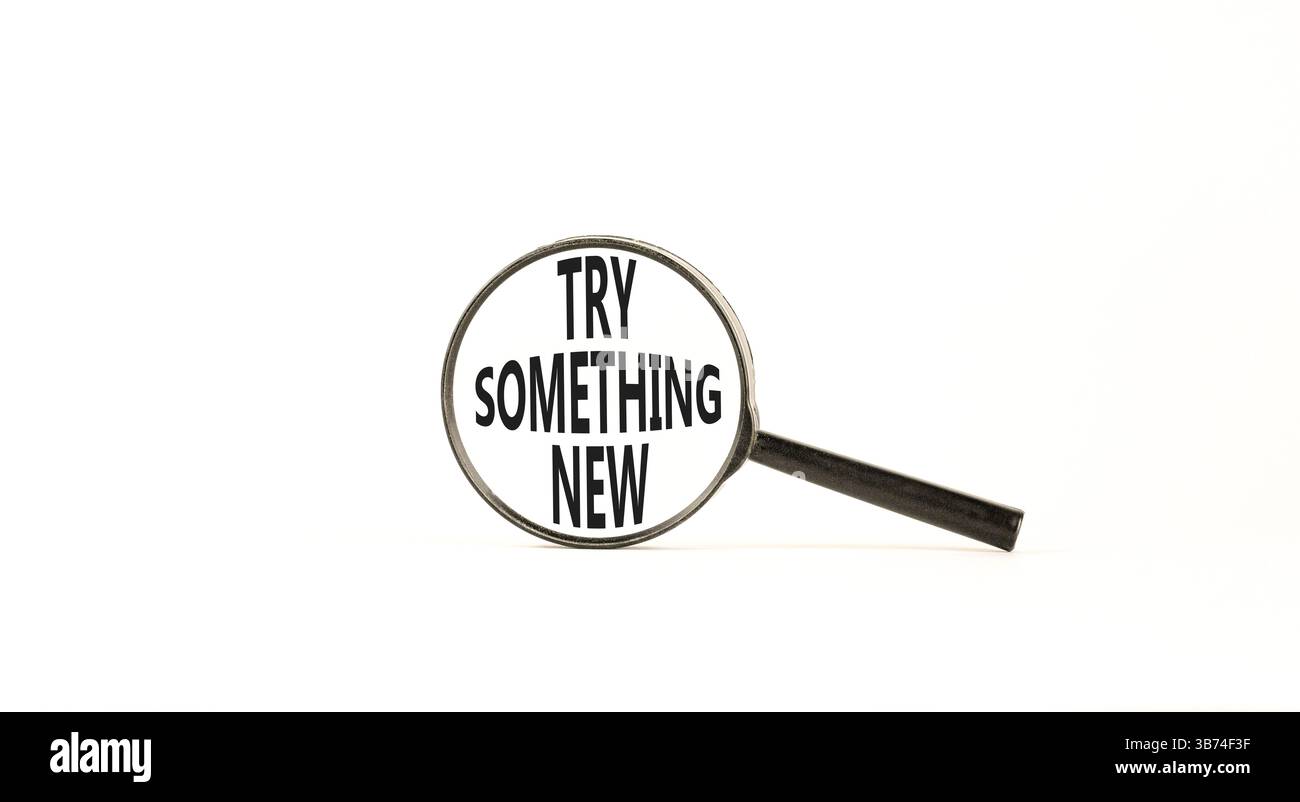 Try something new symbol. Concept words Try something new in beautiful ...