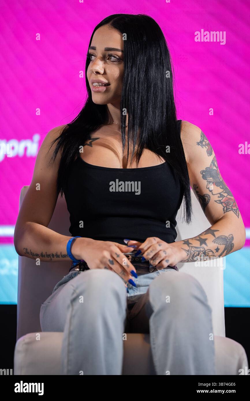 Naples, Italy. 03rd May, 2025. The streamer Imviolet aka Concetta Viola ...