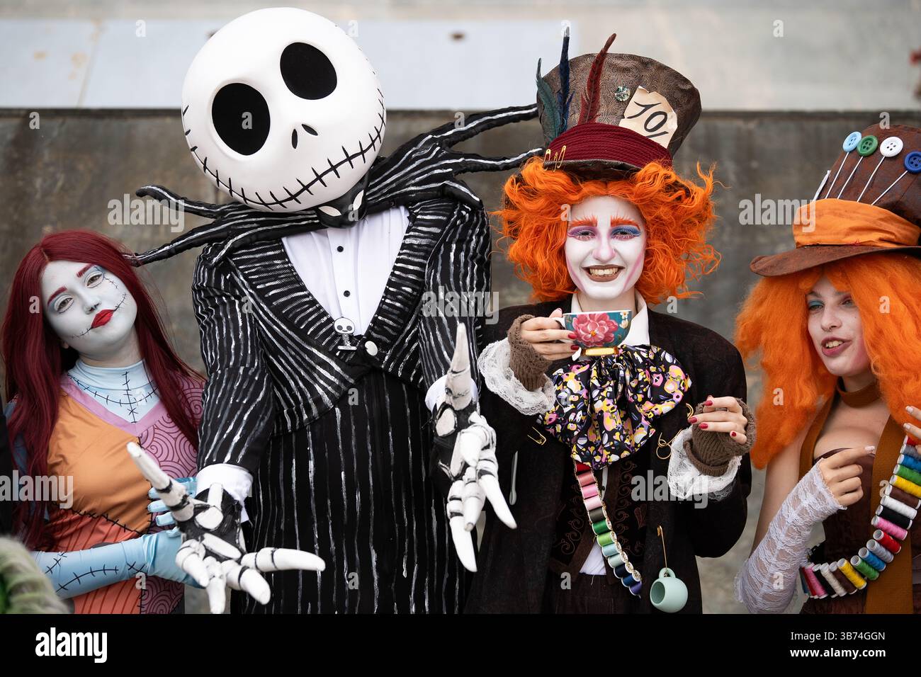 Naples, Italy. 03rd May, 2025. A group of cosplayers attend the COMICON ...