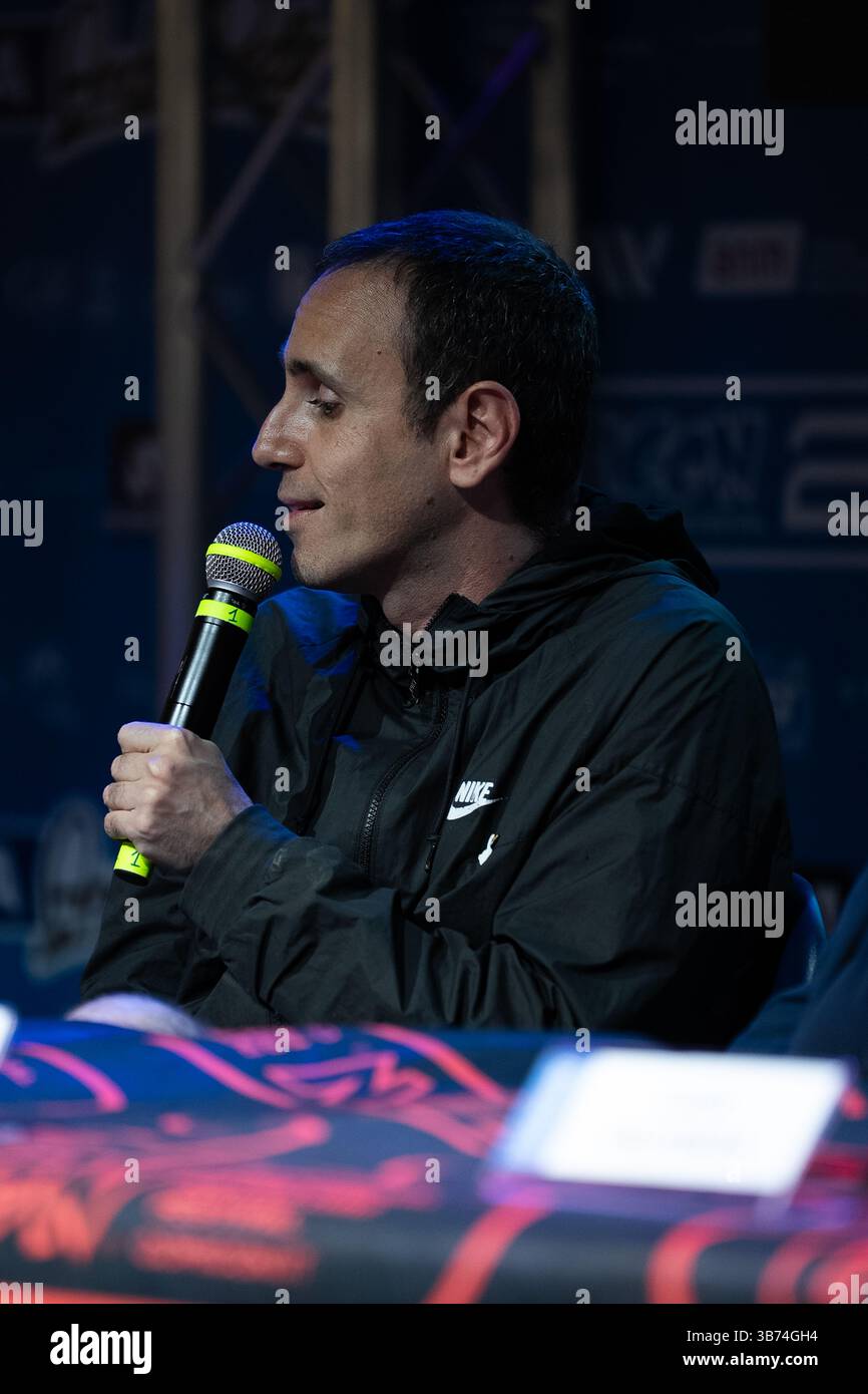 Naples, Italy. 03rd May, 2025. Zerocalcare aka Michele Rech attends the ...