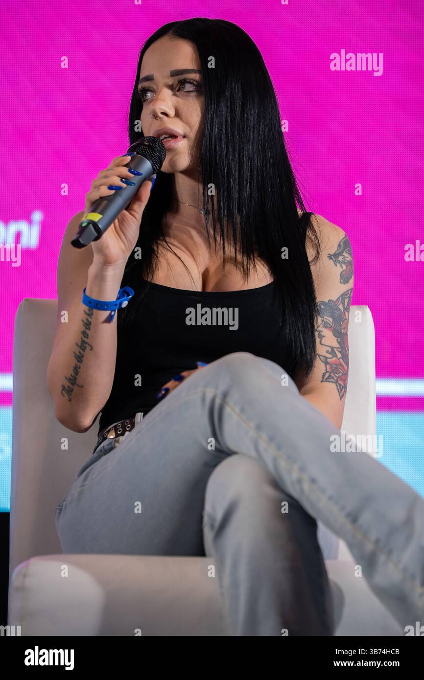 Naples, Italy. 03rd May, 2025. The streamer Imviolet aka Concetta Viola ...