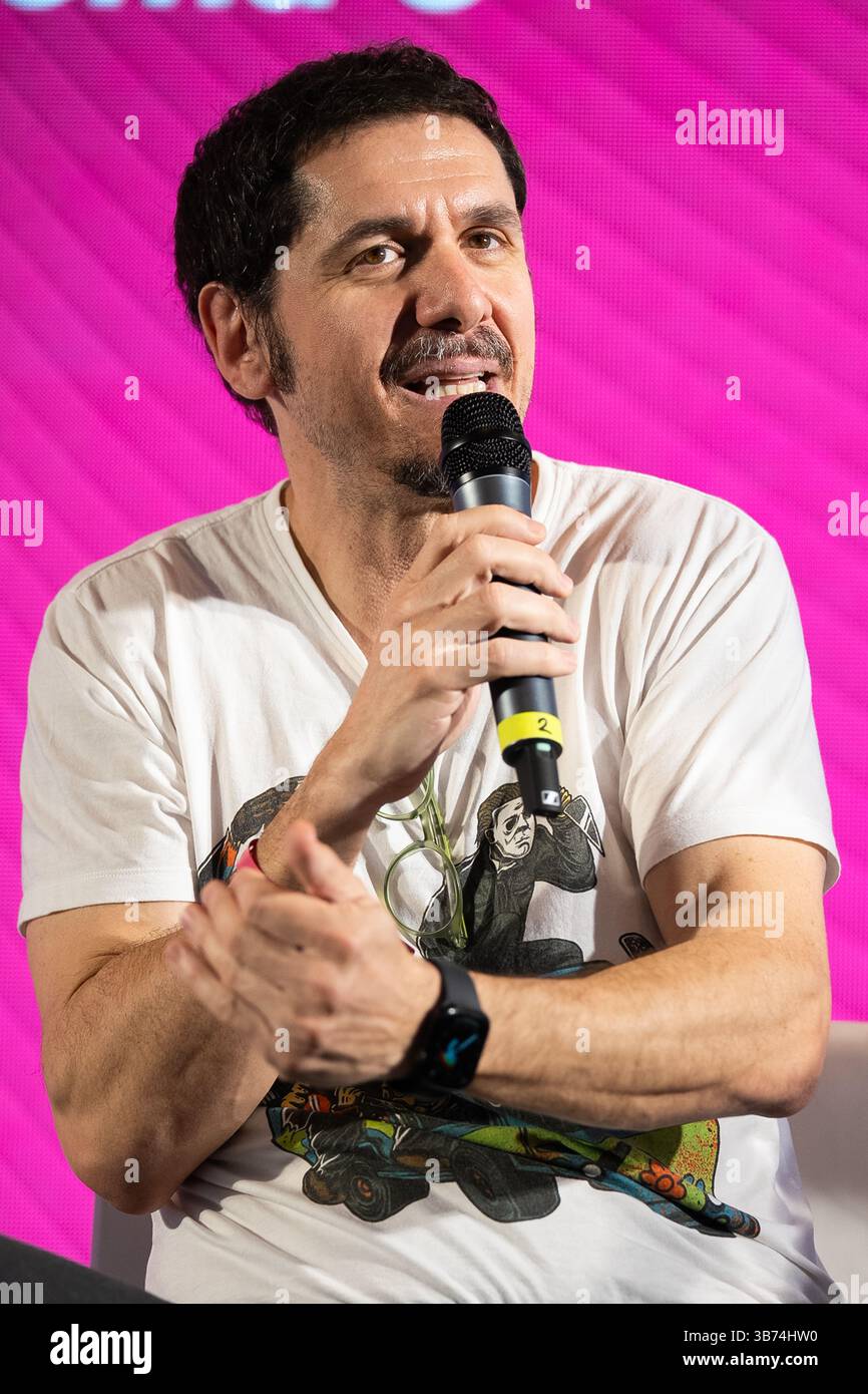 Naples, Italy. 03rd May, 2025. Gabriele Mainetti attends at the COMICON ...