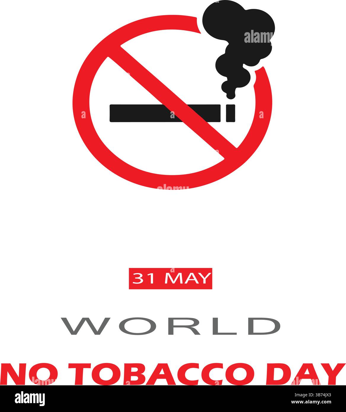 World No Tobacco Day. Stop Smoking Awareness Poster for 31st May ...