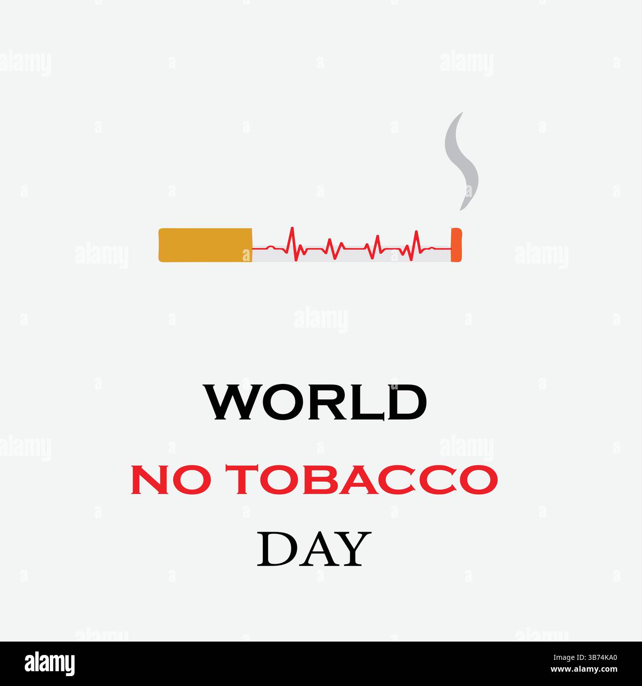 World No Tobacco Day 2024. Creative poster and banner design for anti-smoking awareness. Life ...
