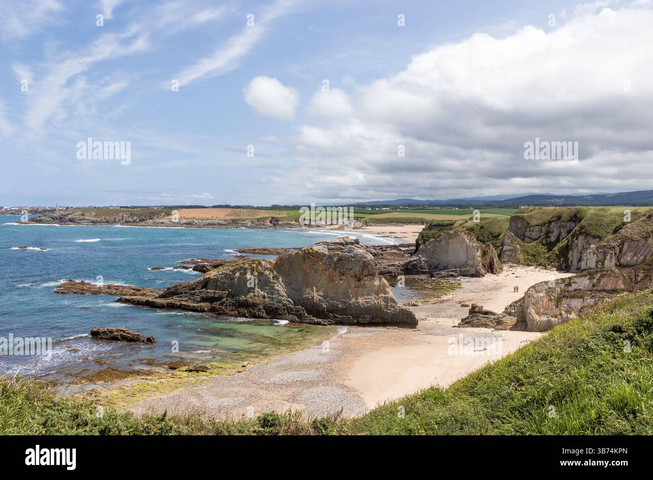 Breathtaking coastal scenery featuring dramatic cliffs, sandy beaches ...
