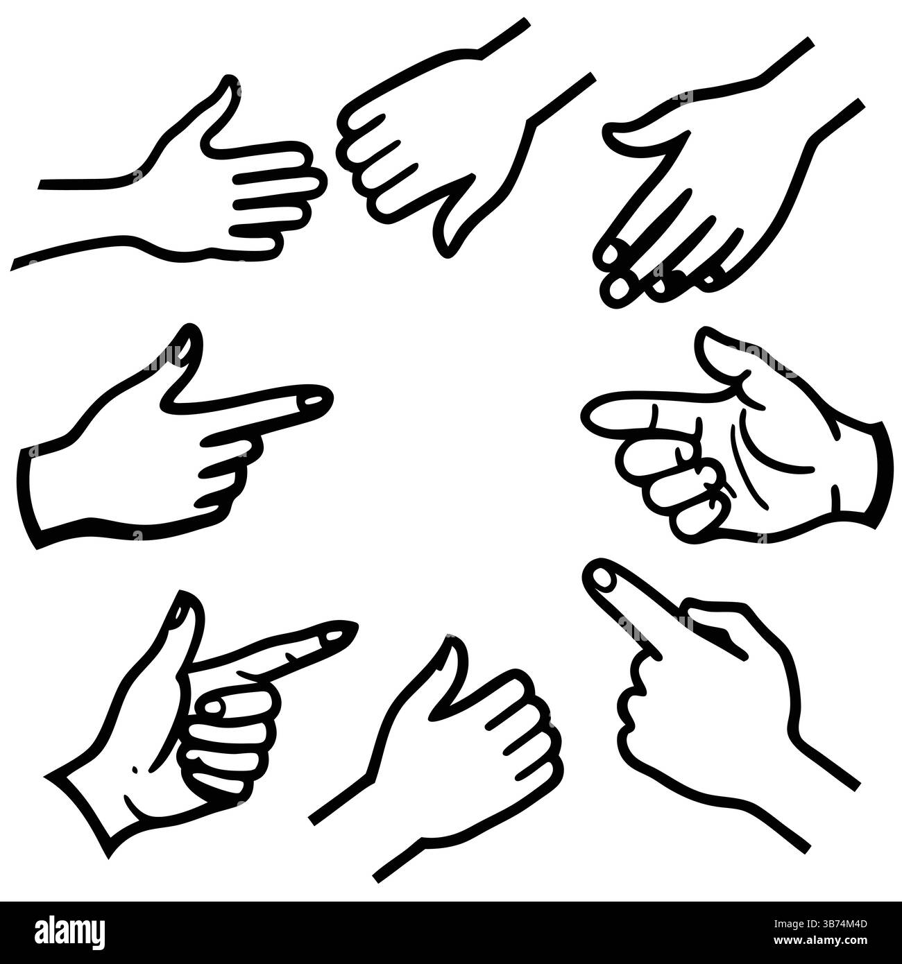 Diverse hand poses hi-res stock photography and images - Alamy