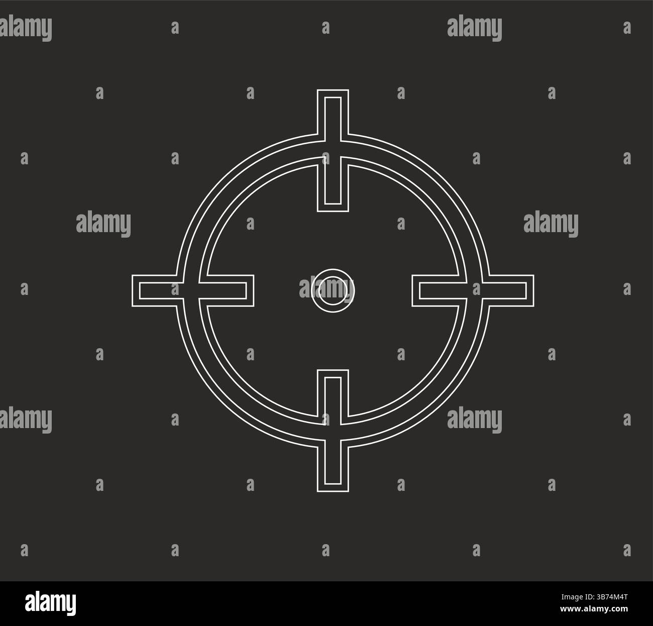 Gun sight isolated crosshairs bullseye vector image Stock Vector Image ...
