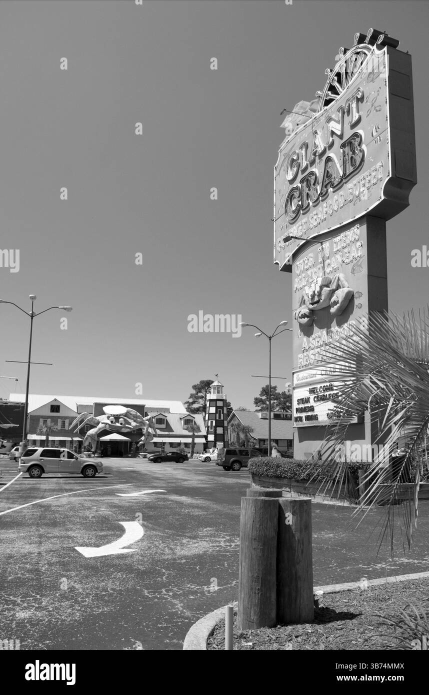 Giant Crab Restaurant roadside sign at Myrtle Beach, South Carolina ...