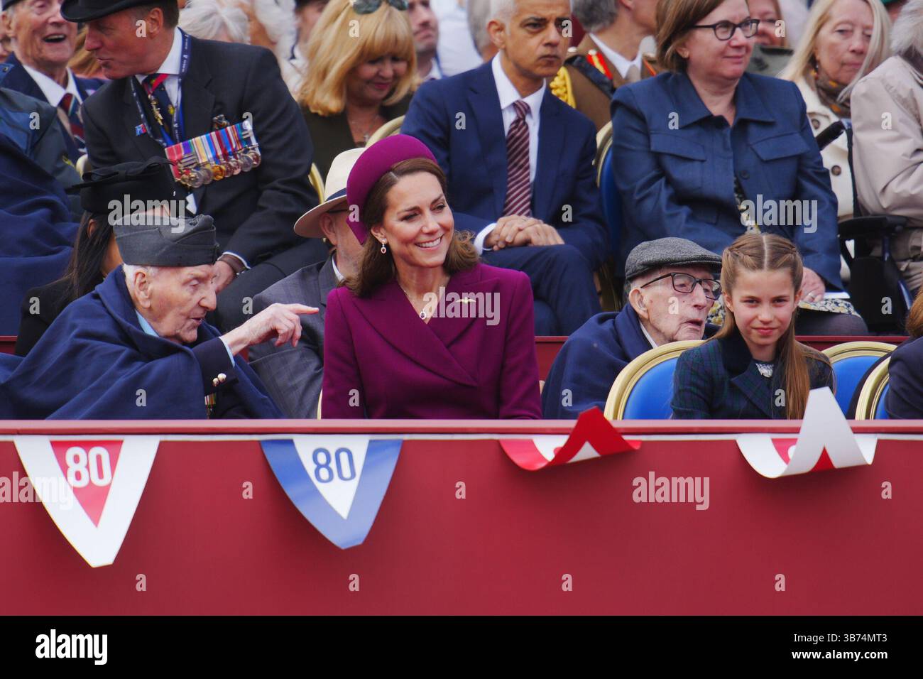 Veteran Bernard Morgan, the Princess of Wales and Princess Charlotte ...